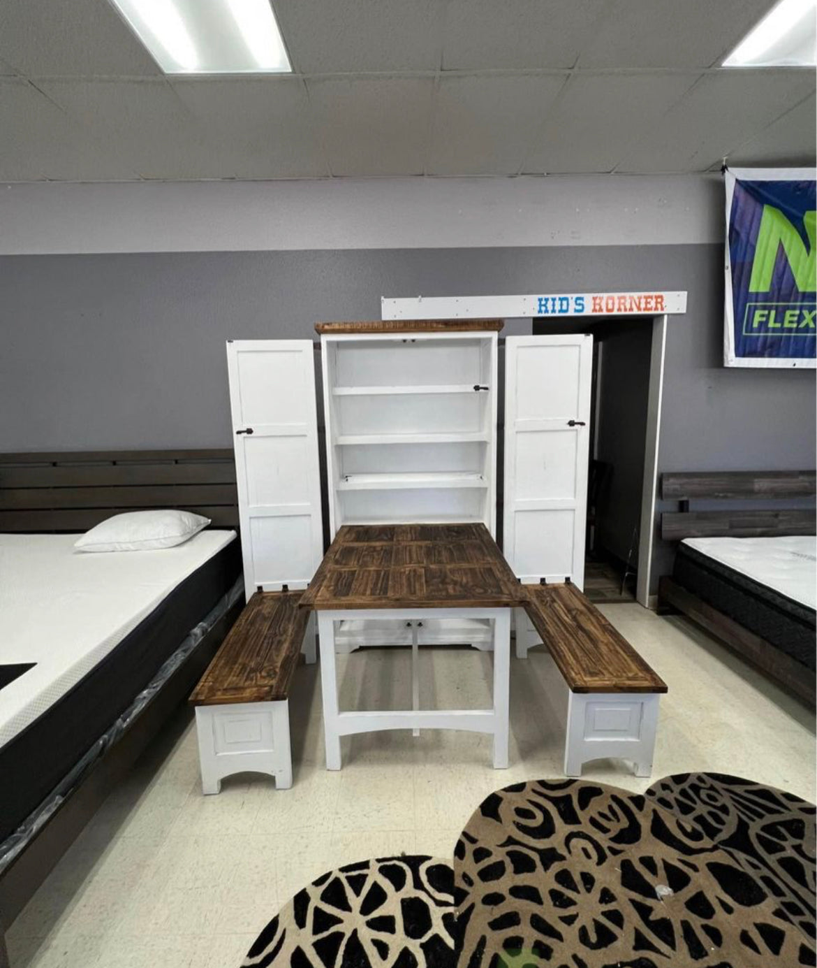 Cowboy Kitchen Rustic Hidden Dining Set – Furnishings4Less