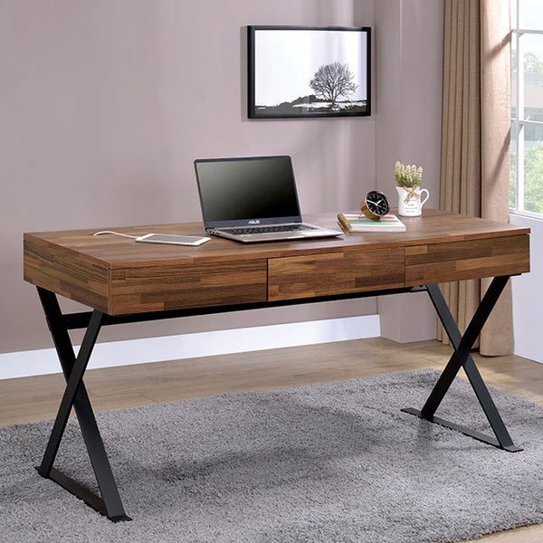 Industrial writing desk with drawers store